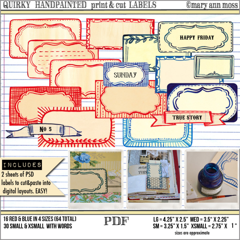 Quirky Handpainted Labels